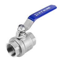 China 304 Stainless Steel Two-Piece Female Threaded Ball Valve NPT/BSP Full Bore Manual Ball Valve DN15-DN50 for sale