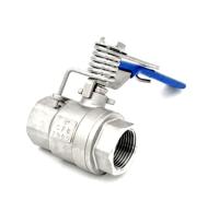 China 304 Stainless Steel Spring Return Ball Valve 2 Piece Female Thread Automatic Reset Quick Close Ball Valve 1000WOG NPT BSPT for sale