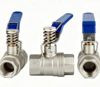 China 304 Stainless Steel Spring Return Ball Valve 2 Piece Female Thread Automatic Reset Quick Close Ball Valve 1000WOG NPT BSPT for sale