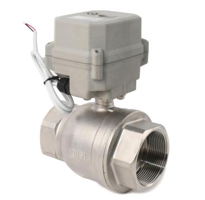 China Etrany2IN DC5V SS304 2 Way 2-10V Modulating Electric Control High Temperature Water Ball Valve 2N.M Torque 1.0MPa for sale