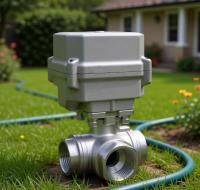 China Etrany DC12V24V 1 Inch 3 Way Modulating Electric Control High Temperature Water Ball Valve Fluid Control Regulation for sale