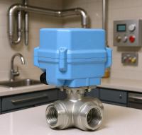 China Etrany DC12V24V 1 Inch 3 Way Modulating Electric Control High Temperature Water Ball Valve Fluid Control Regulation for sale