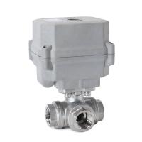 China Etrany 1/2in NPT SS304 3Way L Port 2 Wires Normally Closed DC12v with Manual Override water Control Regulation for sale