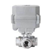 China Etrany 1/2in 3Way 3 Position SS304 Electric Flow Control Ball Valves DC5V 3N.M Torque 1.0MPa Pressure for Water High Temperature for sale