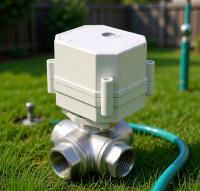 China Etrany 1/2 Inch  4-way 304SS Horizontal Electric Motorized Ball Valve Flow Control Valve for Water High Applications for sale