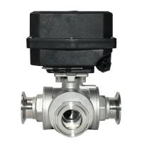 China Etrany IP68 1 1/4in SS304 3-way DC24V Electric Motorized Thread Ball Valve Control Valve 1.0MPa 4-20mA High Temperature Water for sale