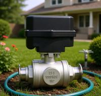 China Etrany IP68 1 1/4in SS304 3-way DC24V Electric Motorized Thread Ball Valve Control Valve 1.0MPa 4-20mA High Temperature Water for sale