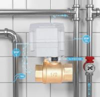China DC5V 1/2'' Brass Electric 2-way Motorized Ball Valve Flow Control Device High Temperature for Water Heating Oil & Gas for sale