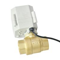 China Etrany DC12V 1'' BSP NPT Electric Brass Ball Valve Cellphone WIFI Control Water High Temperature Fluid Regulation for sale