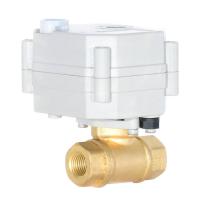 China Etrany 1/4'' 3-Way Motorized Brass Ball Valve 9-24VAC/DC 110-230VAC Auto Return NO/NC Failsafe with Manual Override Water IP67 for sale