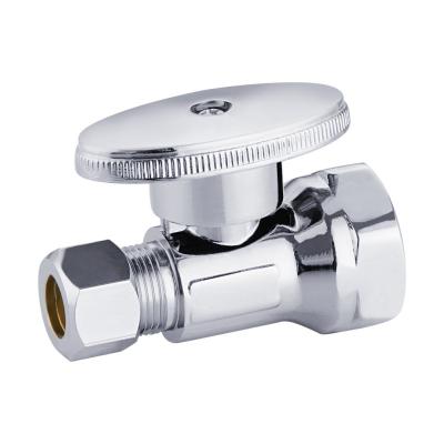 China American Standard 90 Degree Angle Stop Valve Quarter Turn Brass Chrome Plated Angle Valve for Bathroom Toilet Sink Water Heater for sale