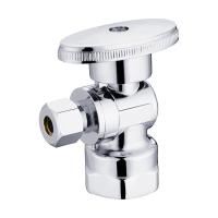 China American Standard 90 Degree Angle Stop Valve Quarter Turn Brass Chrome Plated Angle Valve for Bathroom Toilet Sink Water Heater for sale