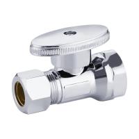 China American Standard 90 Degree Angle Stop Valve Quarter Turn Brass Chrome Plated Angle Valve for Bathroom Toilet Sink Water Heater for sale