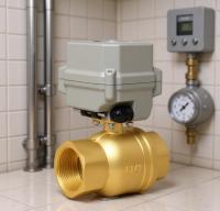 China Etrany 1 1/2in Brass 2 Way RS485 Modulating Electric Control Water Ball Valve DC5V High Temperature Flow Regulation Control for sale
