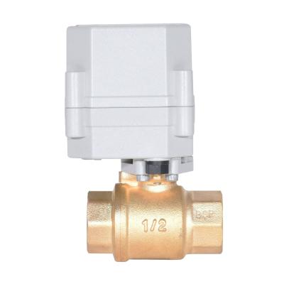 China 2Sec Fast Brass Motorized Ball Valve 1/4''-1 1/4''Quick Release Failsafe&Position Feedback 12-24VDCAC24V Water  Control for sale