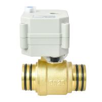China Etrany 2 Way 1in DC5V Brass Insert Electric Motorized Ball Valve for Water High Temperature Flow Regulation Control for sale