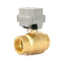 China Etrany 2 Way 2'' Brass DC24V Flow Control Electric Ball Valve 2inch Motorized Ball Valves Flow Regulation &water Control for sale