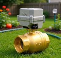 China Etrany 2 Way 2'' Brass DC24V Flow Control Electric Ball Valve 2inch Motorized Ball Valves Flow Regulation &water Control for sale