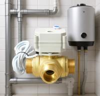 China Etrany 3 Way 3 Position 1'' Male Thread Brass Electric Ball Valve Water Fluid Control High Temp DC9V-24V IP67 Protection 650 psi for sale
