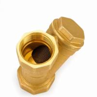 China Brass Y-Type Strainer Check Valve BSP Female Thread for Hot Cold Water Heating Pipeline for sale