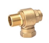 China One Way Brass Spring Loaded Check Valve External Thread Vertical Mount Household Plumbing Non-return Valve for sale