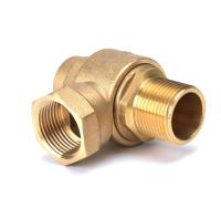 China One Way Brass Spring Loaded Check Valve External Thread Vertical Mount Household Plumbing Non-return Valve for sale