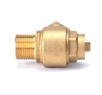 China One Way Brass Spring Loaded Check Valve External Thread Vertical Mount Household Plumbing Non-return Valve for sale