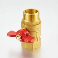 China CW617N Brass Mini Ball Valve BSP Male Female Thread Red Butterfly Handle for Water Gas Heating Pipeline for sale