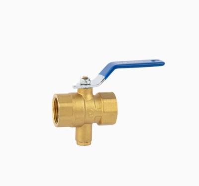 China Brass Temperature Measuring Ball Valve 1/2