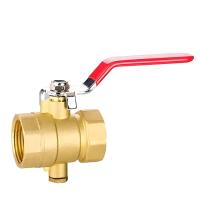 China Brass Temperature Measuring Ball Valve 1/2