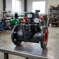 China 6In Industrial Nylon Solenoid Valve, Ultra-High Flow Hydraulic Diaphragm Valve for Large Scale Irrigation & Commercial Landscape for sale