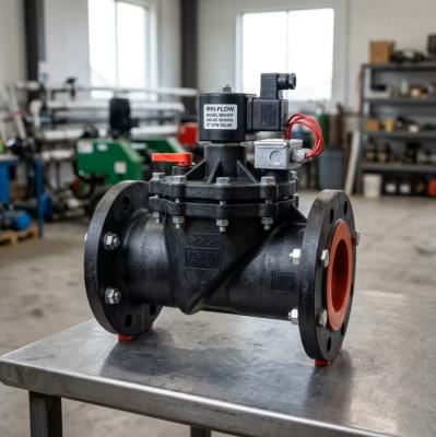 China 6In Industrial Nylon Solenoid Valve, Ultra-High Flow Hydraulic Diaphragm Valve for Large Scale Irrigation & Commercial Landscape for sale