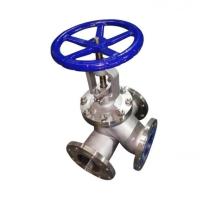 China Three Way Stainless Steel Globe Valve, Flanged Industrial Stop Valve for Petrochemical Water Pipeline for sale