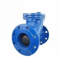 China Y Type Flanged Ball Check Valve Ductile Iron Rubber Ball Non Return Valve for Water Sewage Pipeline for sale
