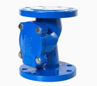 China Ductile Iron QT450 Swing Check Valve Flanged End Blue Epoxy Coated Non-return Valve for Water Supply for sale