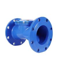 China Ductile Iron QT450 Swing Check Valve Flanged End Blue Epoxy Coated Non-return Valve for Water Supply for sale