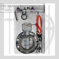 China ETRANY 2in -16in ASTM 8in Manual Water CPVC/PVC Gear Type Butterfly Valve for sale