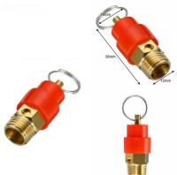 China Brass Safety Pressure Relief Valve with Pull Ring, Thread Air Compressor Safety Valve for Air Tank Water Gas Pressure Protection for sale