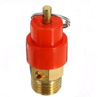 China Brass Safety Pressure Relief Valve with Pull Ring, Thread Air Compressor Safety Valve for Air Tank Water Gas Pressure Protection for sale