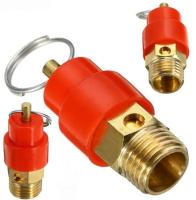 China Brass Safety Pressure Relief Valve with Pull Ring, Thread Air Compressor Safety Valve for Air Tank Water Gas Pressure Protection for sale