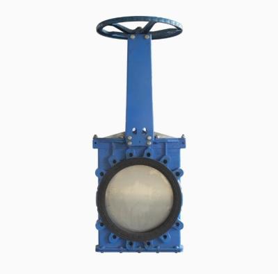 China DN50-DN1200 Industrial Knife Gate Valve Cast Carbon Steel Stainless Steel for Sewage Mining Flange Connection for sale