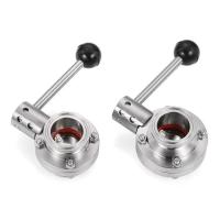 China Sanitary SS316 Mirror Polish Butterfly Valve Food Grade Manual Water Valve ETRANY Brand for sale