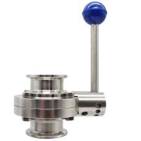 China Sanitary SS316 Mirror Polish Butterfly Valve Food Grade Manual Water Valve ETRANY Brand for sale