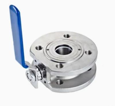 China Premium Corrosion-Resistant Manual Flanged Stainless Steel Thin Wafer Ball Valve OEM High Temperature Industrial Use for sale