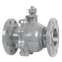 China Manual Operate ANSI150 DN100 PN16 4 Inch WCB Double Flange Type 2 Way 2pcs Flange Ball Valve for sale