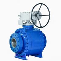 China Big Size High Performance High Pressure Three Piece Ball Valve Stainless Steel Customized Forged Trunnion Ball Valve for sale