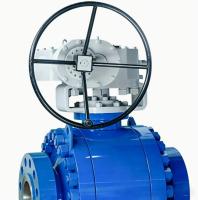 China Big Size High Performance High Pressure Three Piece Ball Valve Stainless Steel Customized Forged Trunnion Ball Valve for sale