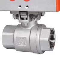 China 2 Piece 304 Stainless Steel Female Thread Pneumatic Ball Valve NPT BSP Internal Thread Air Actuated Automatic on Off Ball Valve for sale