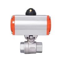 China 2 Piece 304 Stainless Steel Female Thread Pneumatic Ball Valve NPT BSP Internal Thread Air Actuated Automatic on Off Ball Valve for sale