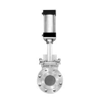 China Hot Selling Flanged Knife Pneumatic Gate Valve  Actuator for Wastewater Treatment Paper Industry for sale